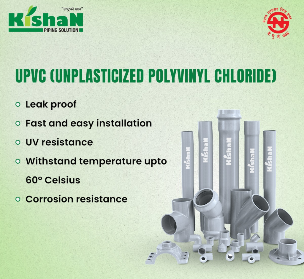 UPVC and CPVC Pipes in Nepal | Kishan Pipes and Fittings